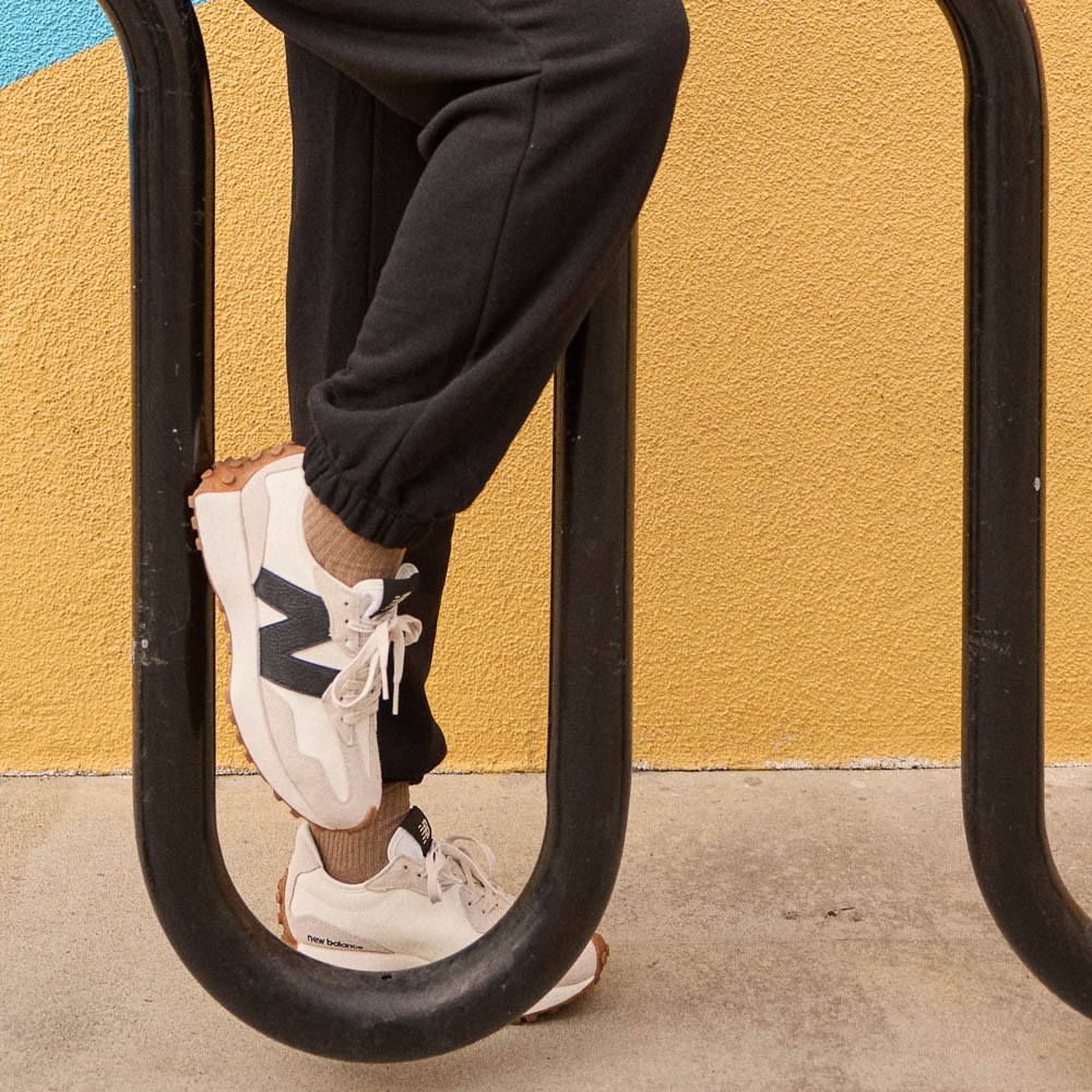 Womens New Balance 327 Athletic Shoe - Moonbeam / Black | JourneysCanada
