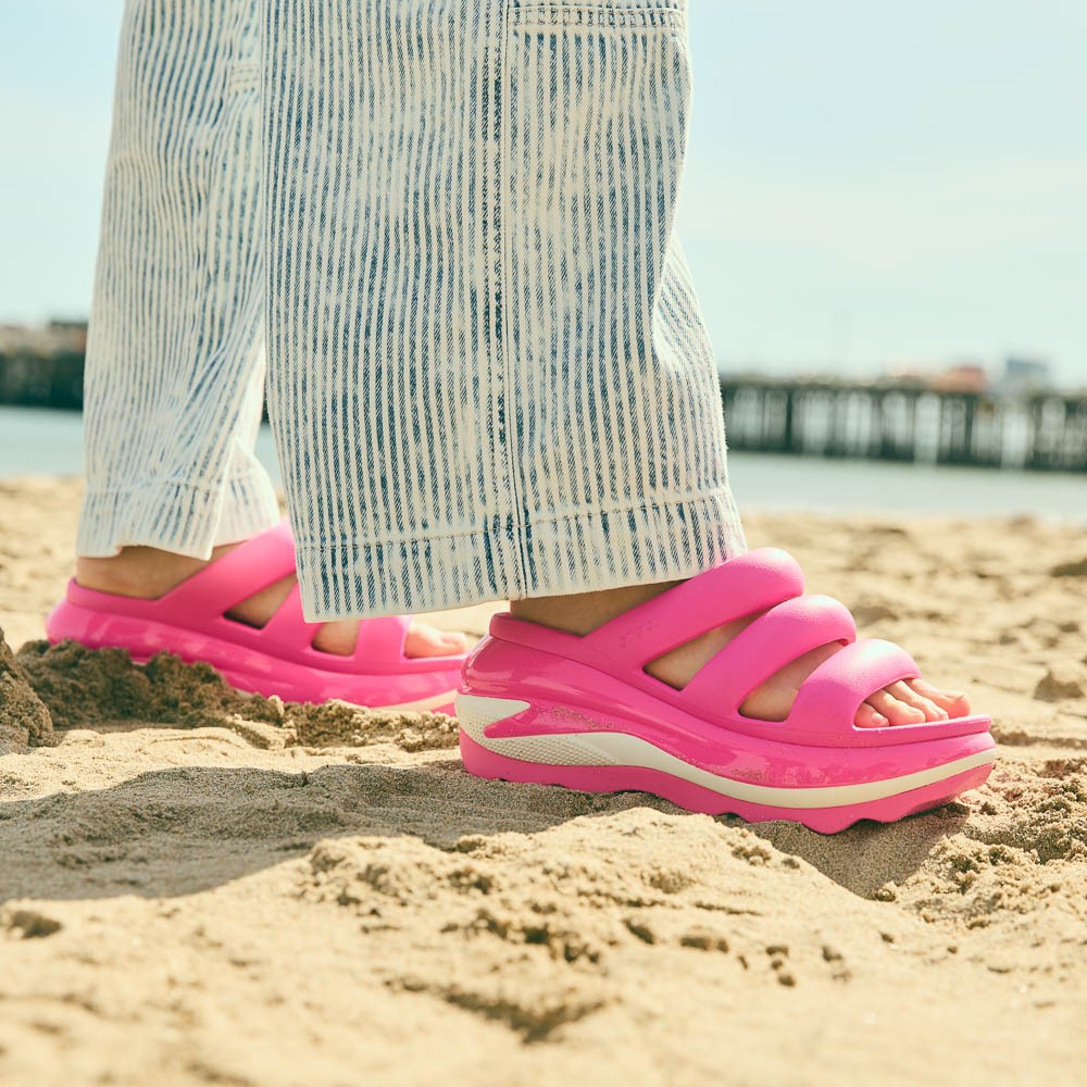 Crocs Mega Crush Triple Strap Sandal - Pink Crush | JourneysCanada