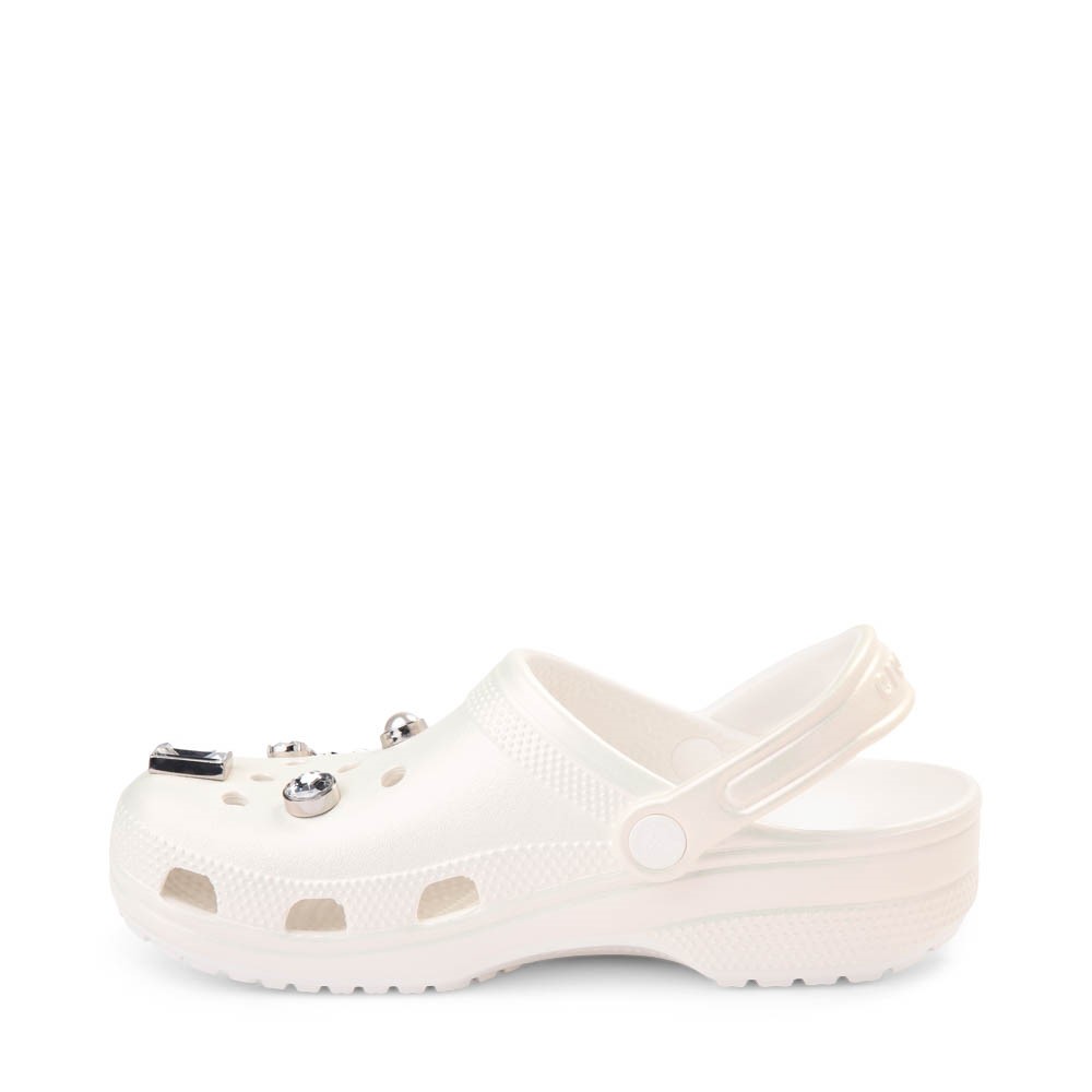 Crocs Classic Glam Shimmer Clog - White | JourneysCanada