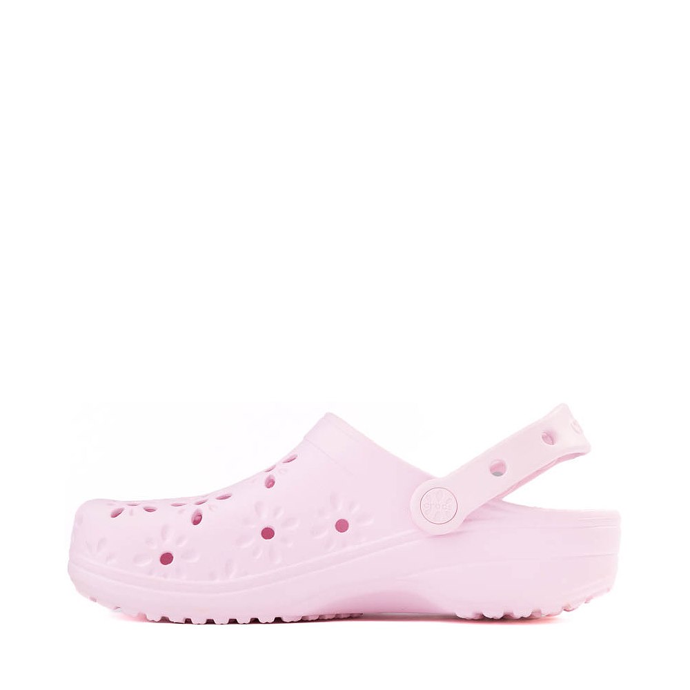 Crocs Classic Floral Cut-Out Clog - Pink Milk | JourneysCanada