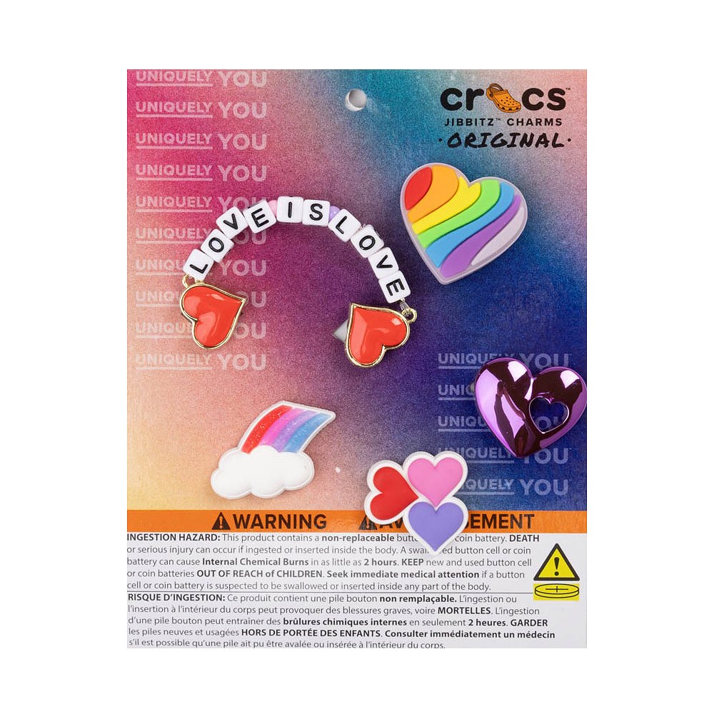 Crocs Jibbitz™ Love Shoe Charms 5 Pack - Multicolor | JourneysCanada