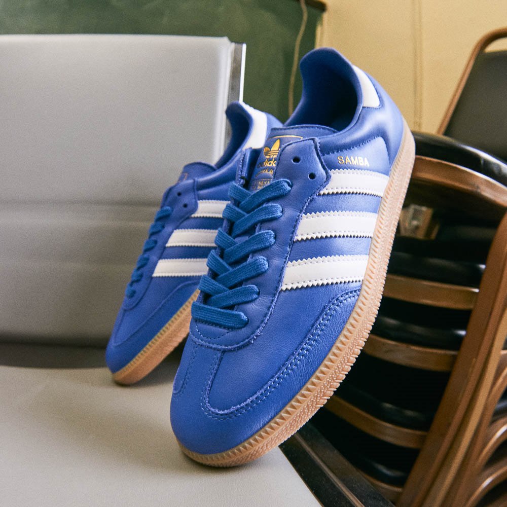 adidas Samba OG Athletic Shoe - Blue / White / Gum | JourneysCanada