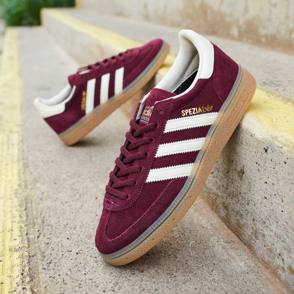 Womens adidas Handball Spezial Athletic Shoe - Maroon / Cream White ...