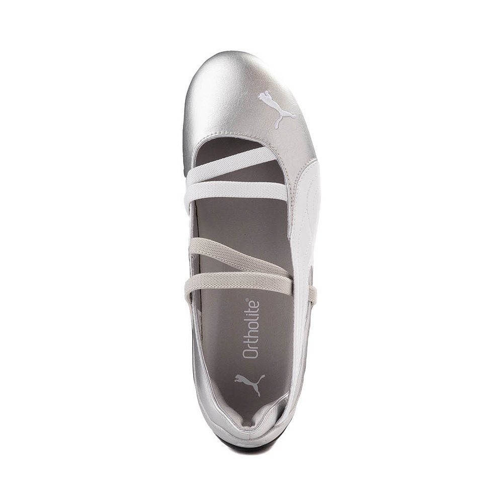 Womens PUMA Speedcat Ballet Metallic Sneaker - Silver / PUMA White ...