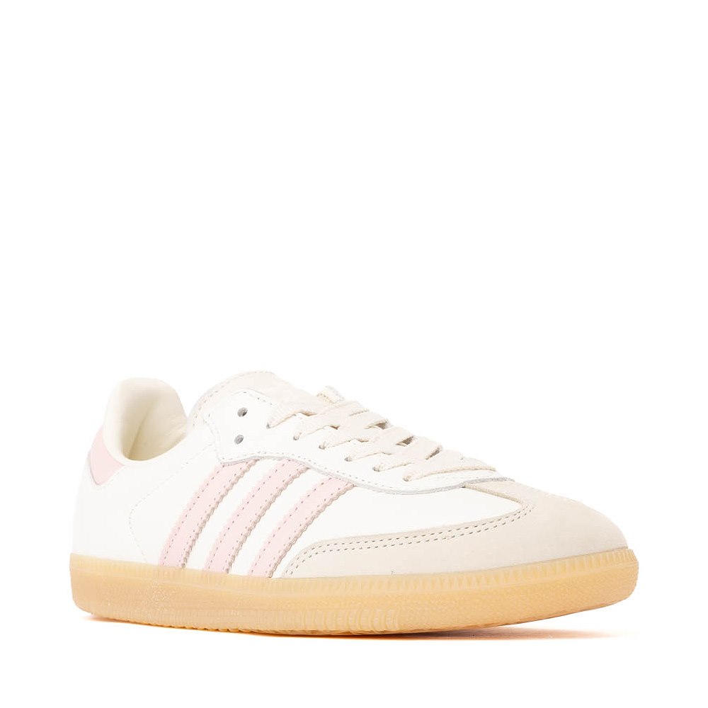 Womens adidas Samba OG Athletic Shoe - Off White / Sandy Pink / Gum ...