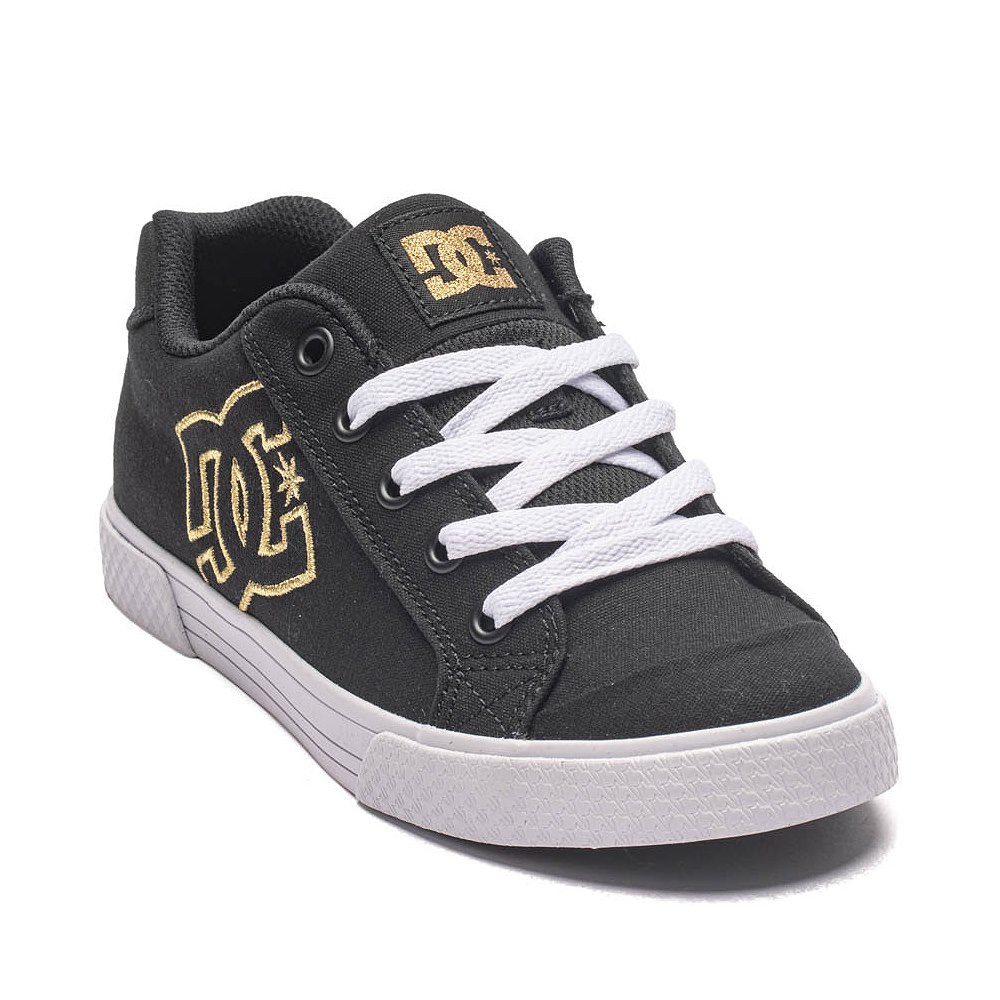Womens DC Chelsea TX Skate Shoe - Black / Gold | JourneysCanada