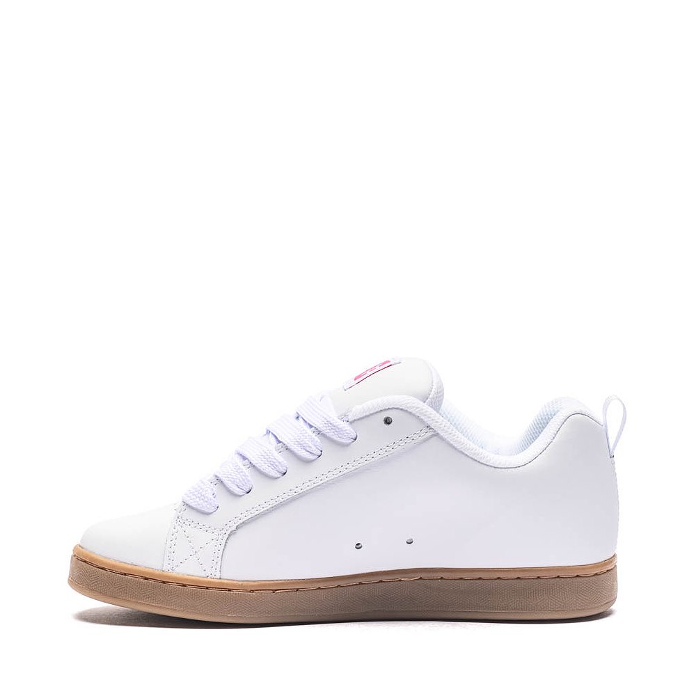 Womens DC Court Graffik Skate Shoe - White / Pink / Gum | JourneysCanada